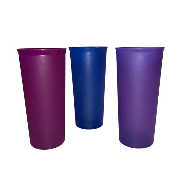 Tupperware | Dining | Vintage Tupperware Plastic Tall Cups 3 Piece Set ...